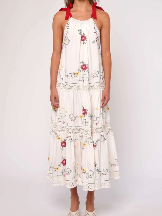 Love The Label | Dresses | Love The Label White Floral Halter Maxi ...